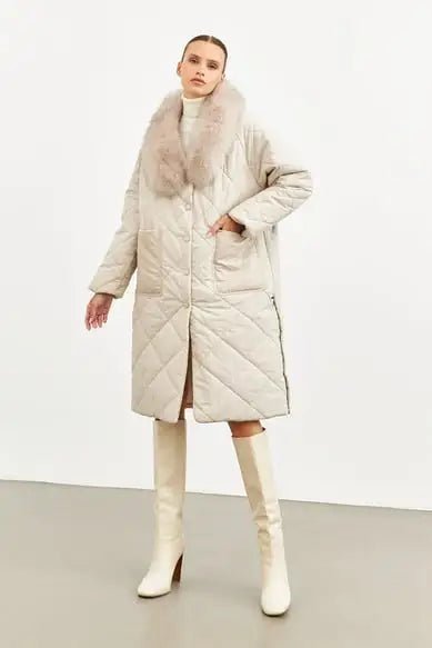 Cream Puffer Coat | HEATLNDN